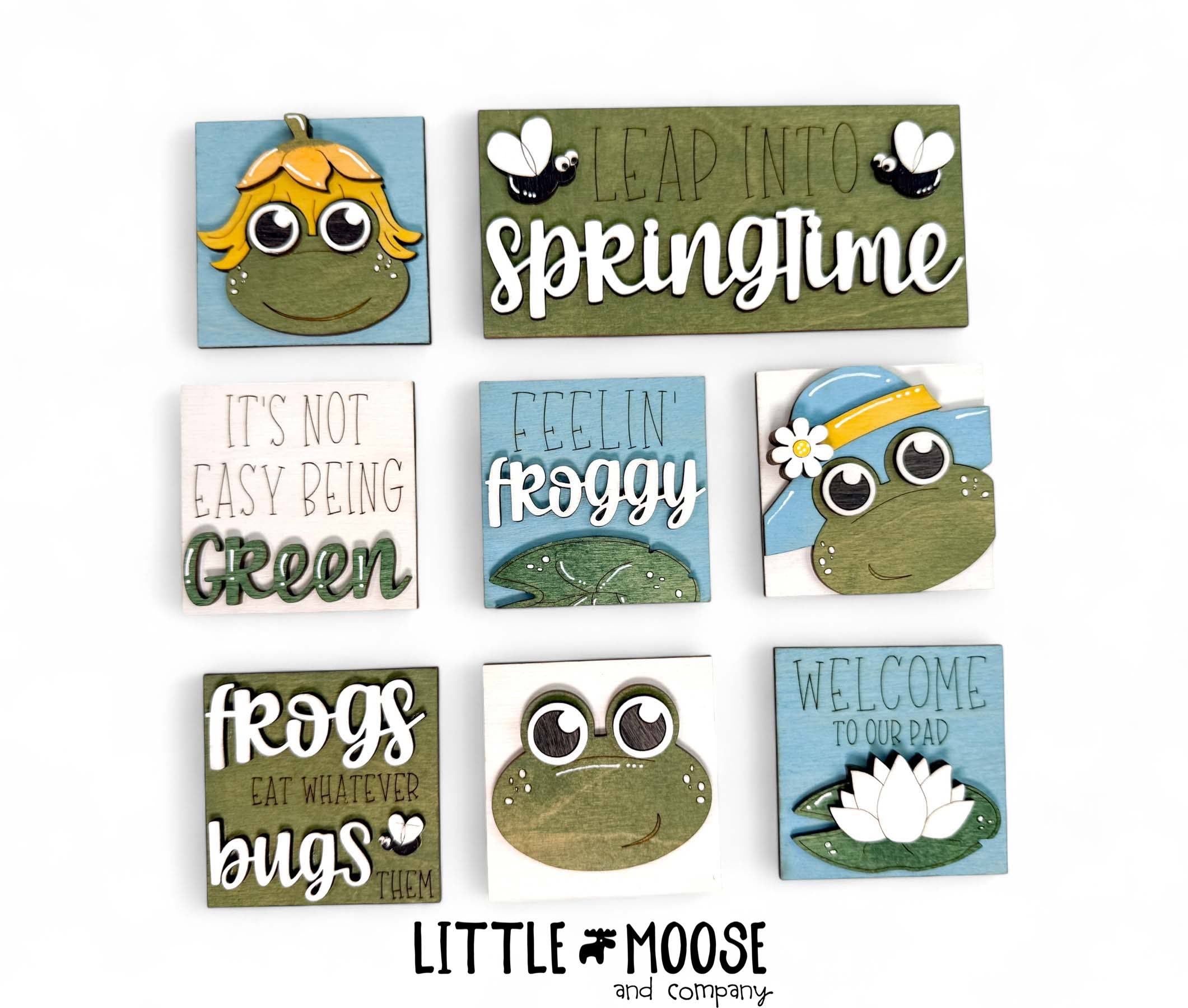 Mini Square & Mini Rectangle Insert - Frogs – Little Moose and Company