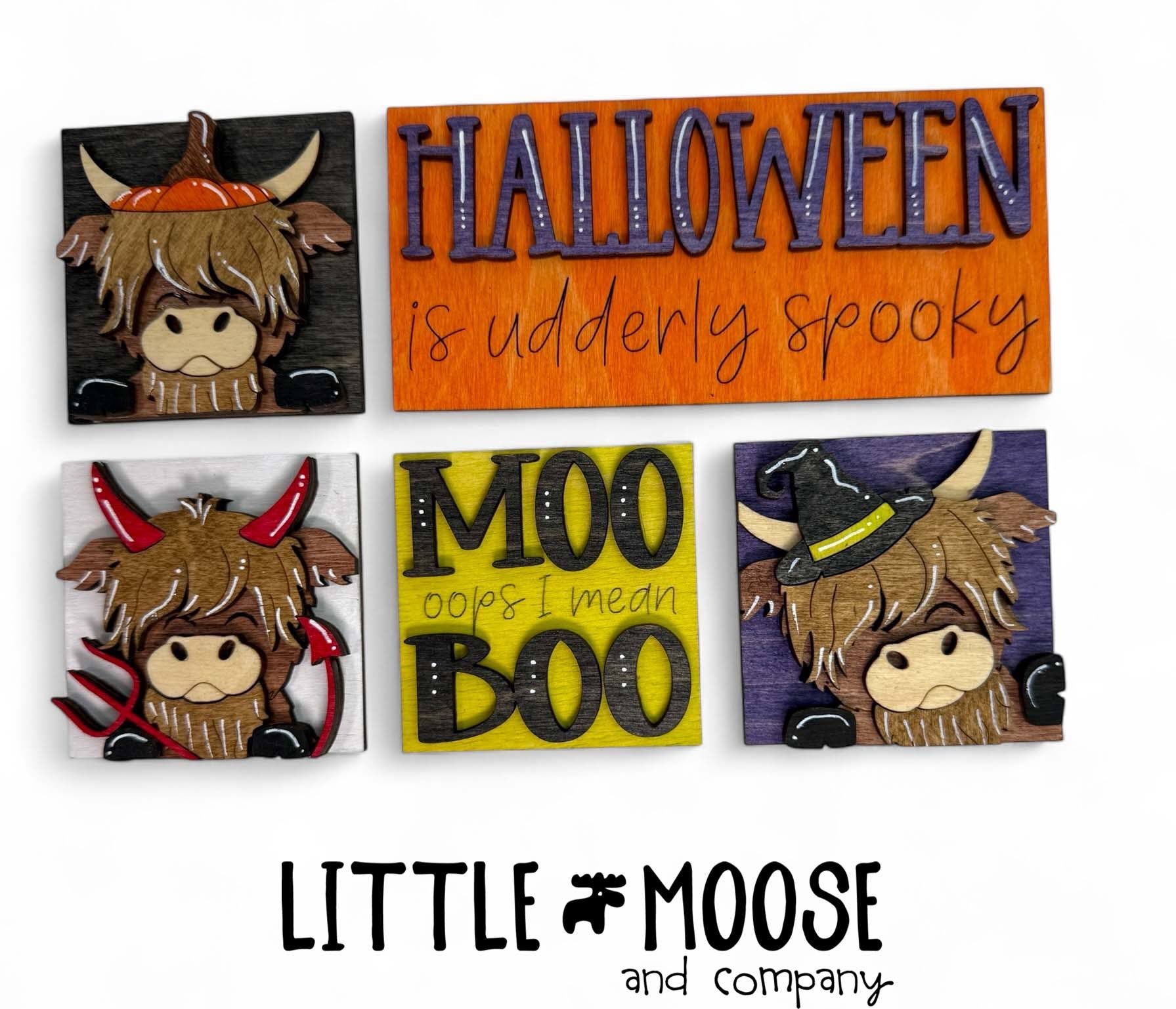 Mini Square & Mini Rectangle Insert - highland halloween – Little Moose ...