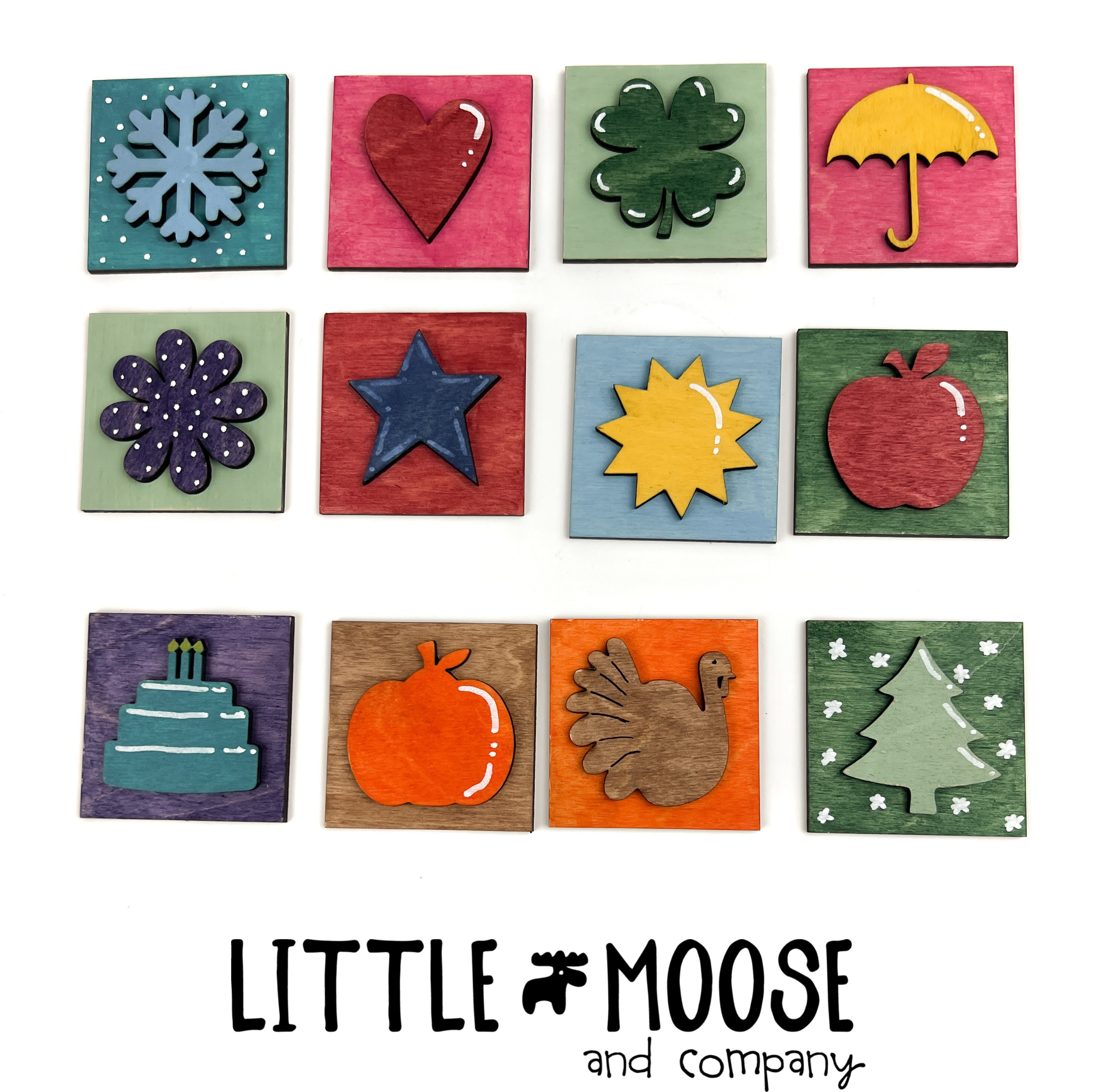 Mini Square Insert - seasonal shapes – Little Moose and Company